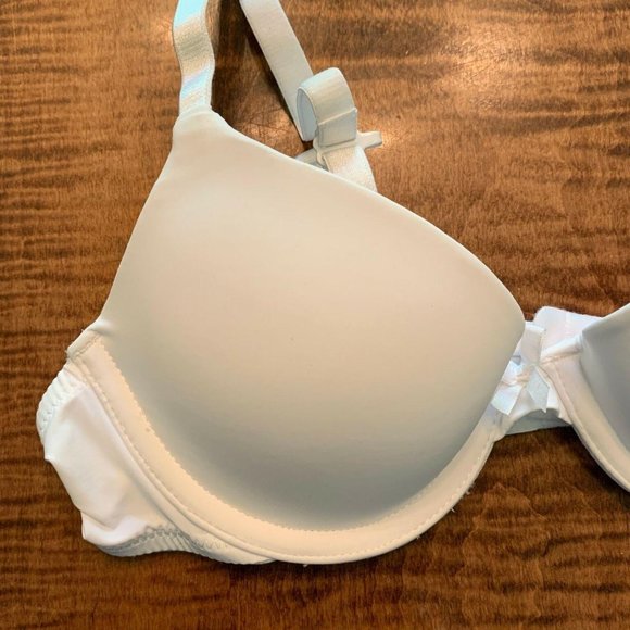 Auden | Intimates & Sleepwear | Lightlylined Demi Tshirt Bra White 32aa ...